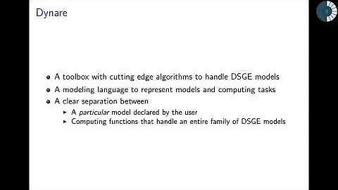 Introduction to Dynare and local approximation, by Michel Juillard - YouTube