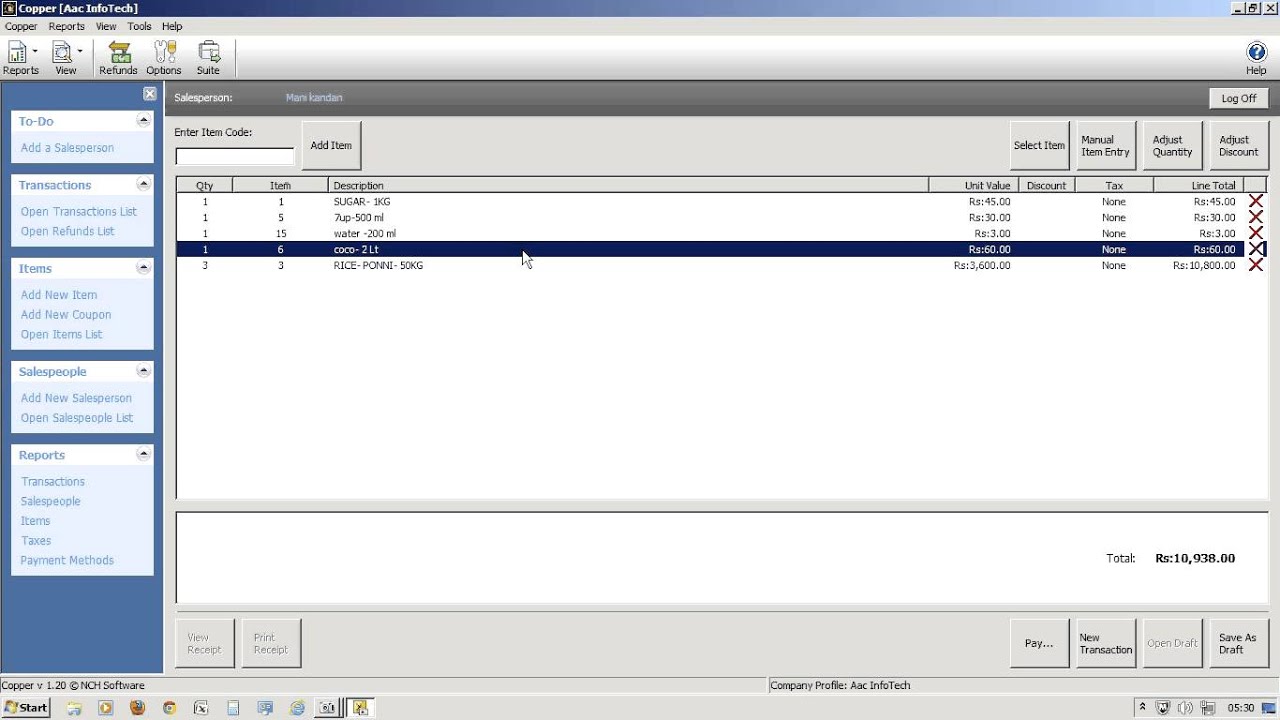 Super Market Billing Software - YouTube