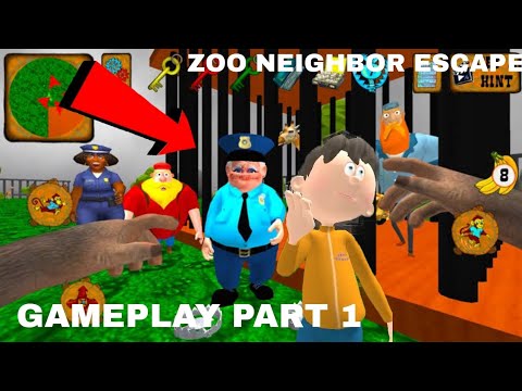 A BOY JOHN FREED ME, HUGE MAP!. Zoo Neighbor Escape. Gameplay (Part 1 ...