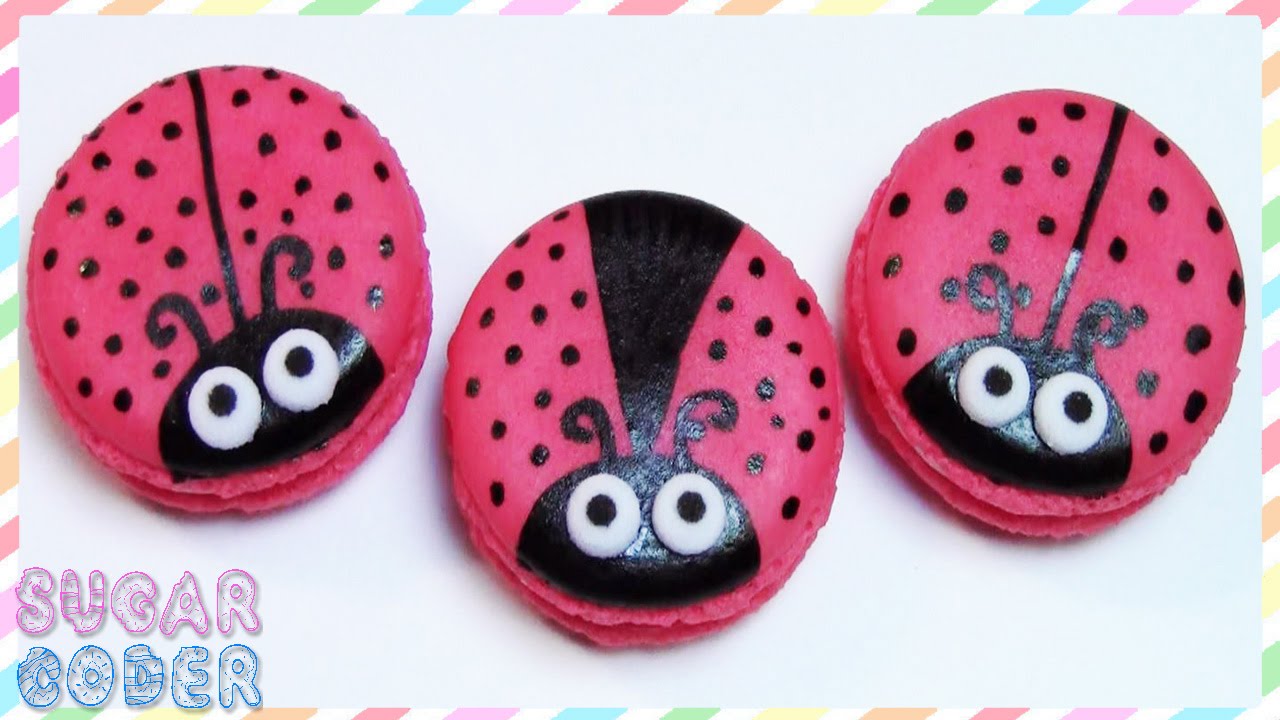 LADYBUG MACARONS COOKIES, SPRING DESSERT IDEAS - YouTube