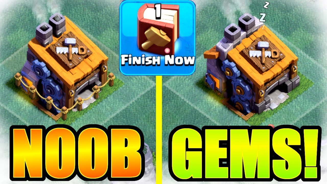 NOOB GEMS BUILDER HALL 9 IN CLASH OF CLANS!! - YouTube