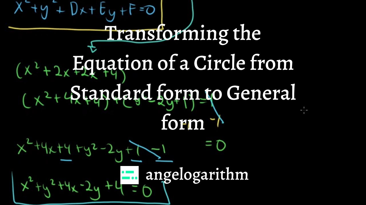 Transforming the Equation of a Circle (Part 2) | Analytic Geometry ...