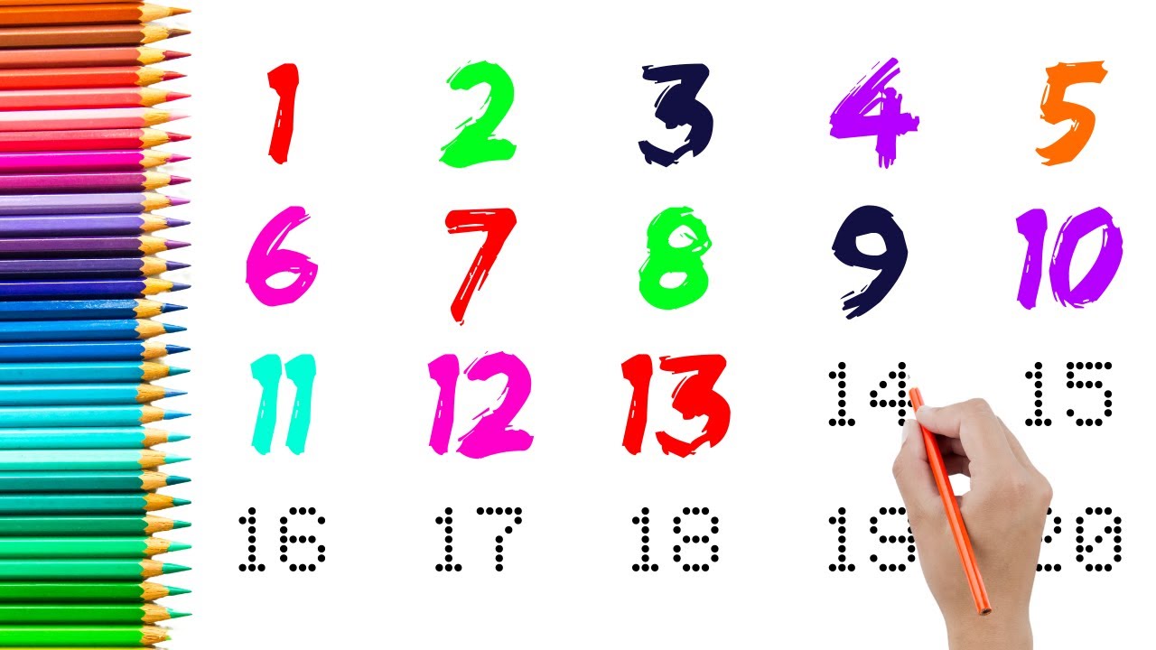 ABCD 123 Number Counting 2d shapes drawing activity for kids, how to ...