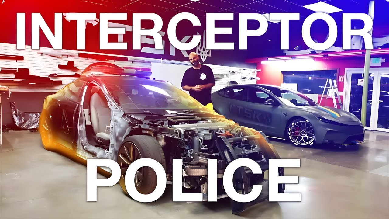 Мы делаем Полицейский 1000 сил электромобиль / Tesla Plaid Police ...