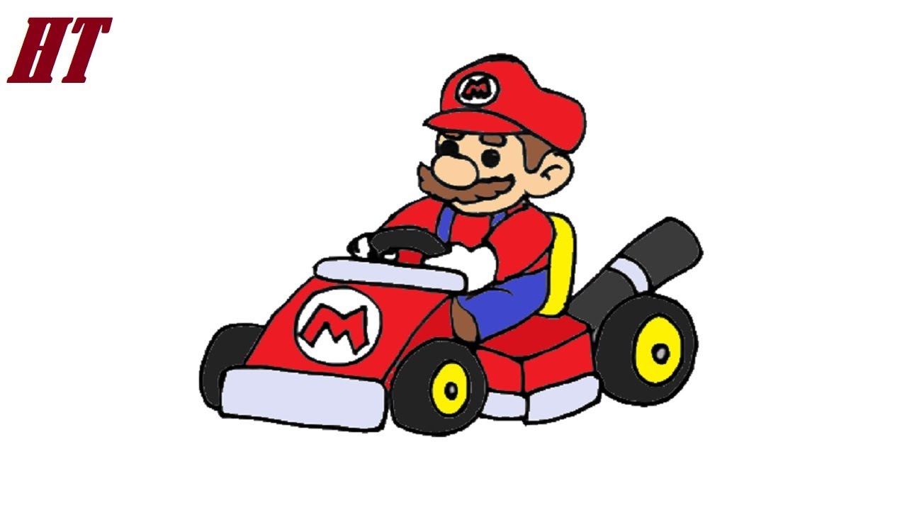 How to Draw Mario Kart Easy - YouTube