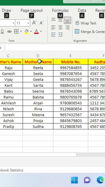 How to hide column in MS Excel / MS Excel me column kaise hide karte hai / #ms #msexcel - YouTube