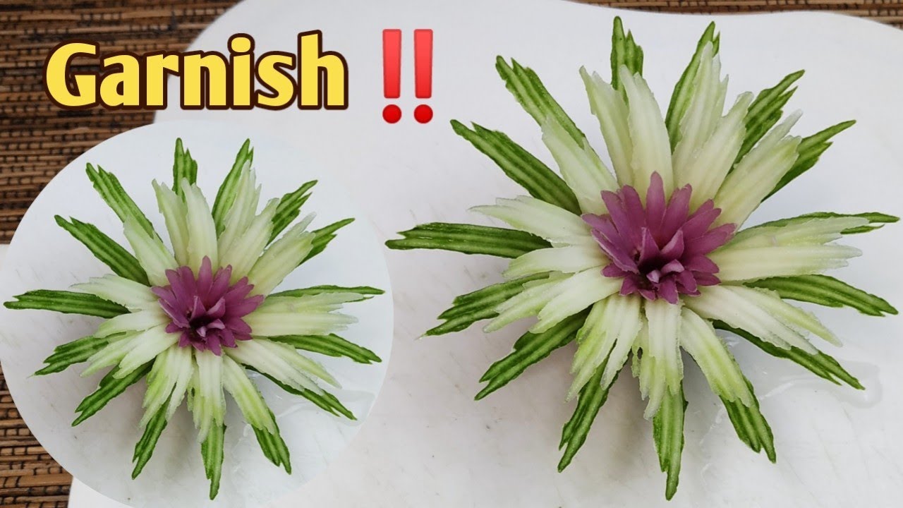 GARNISH TIMUN 100% BERHASIL ‼️ HIASAN TUMPENG// CUCUMBER FLOWER GARNISH ...