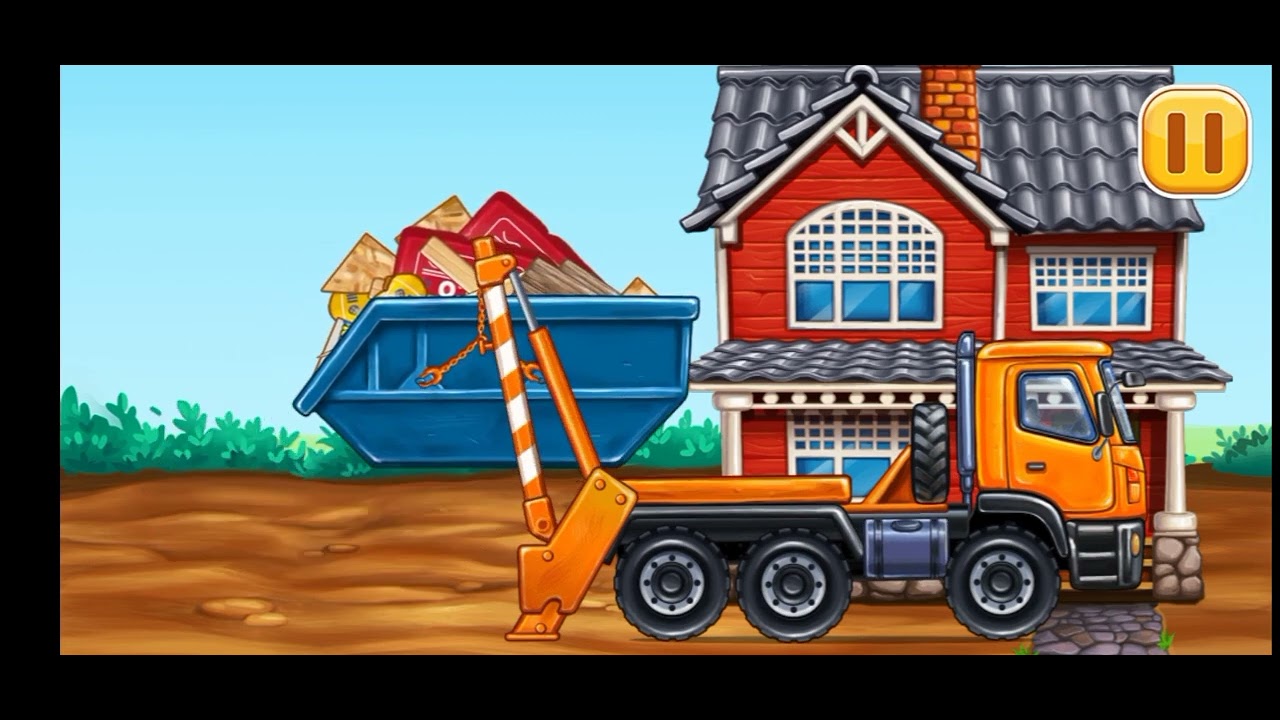 Truck loaded| House simulator Construction | Dumper Road | Crain Game | Kartoon | Homes ...