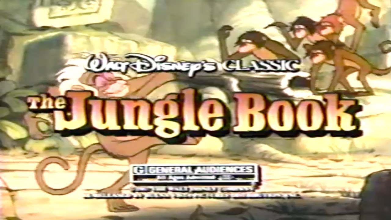 THE JUNGLE BOOK (1967/1991) VHS trailer previews [Rip / Digitization ...