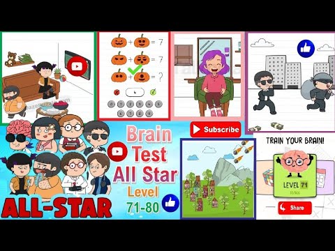 Brain Test All Star Level 71-80 Complete - YouTube