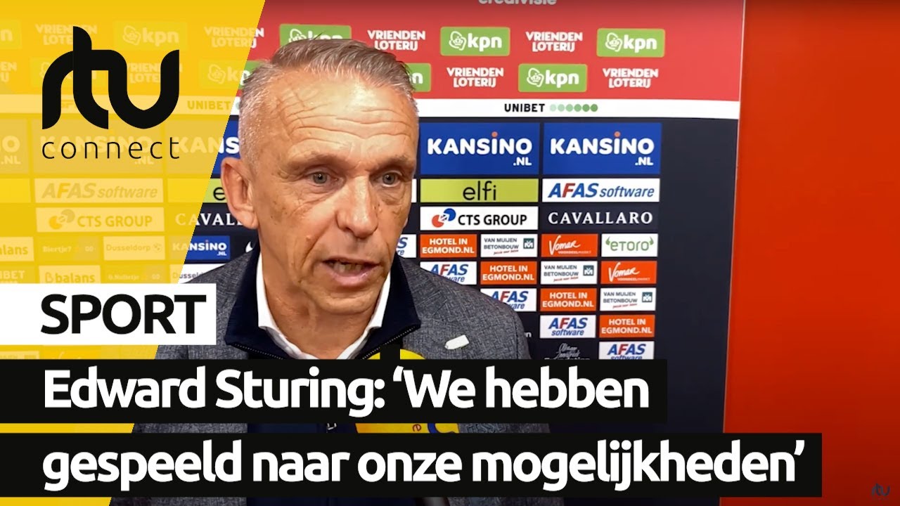 Vitesse-trainer Edward Sturing na 2-0 nederlaag tegen AZ | RTV Connect ...