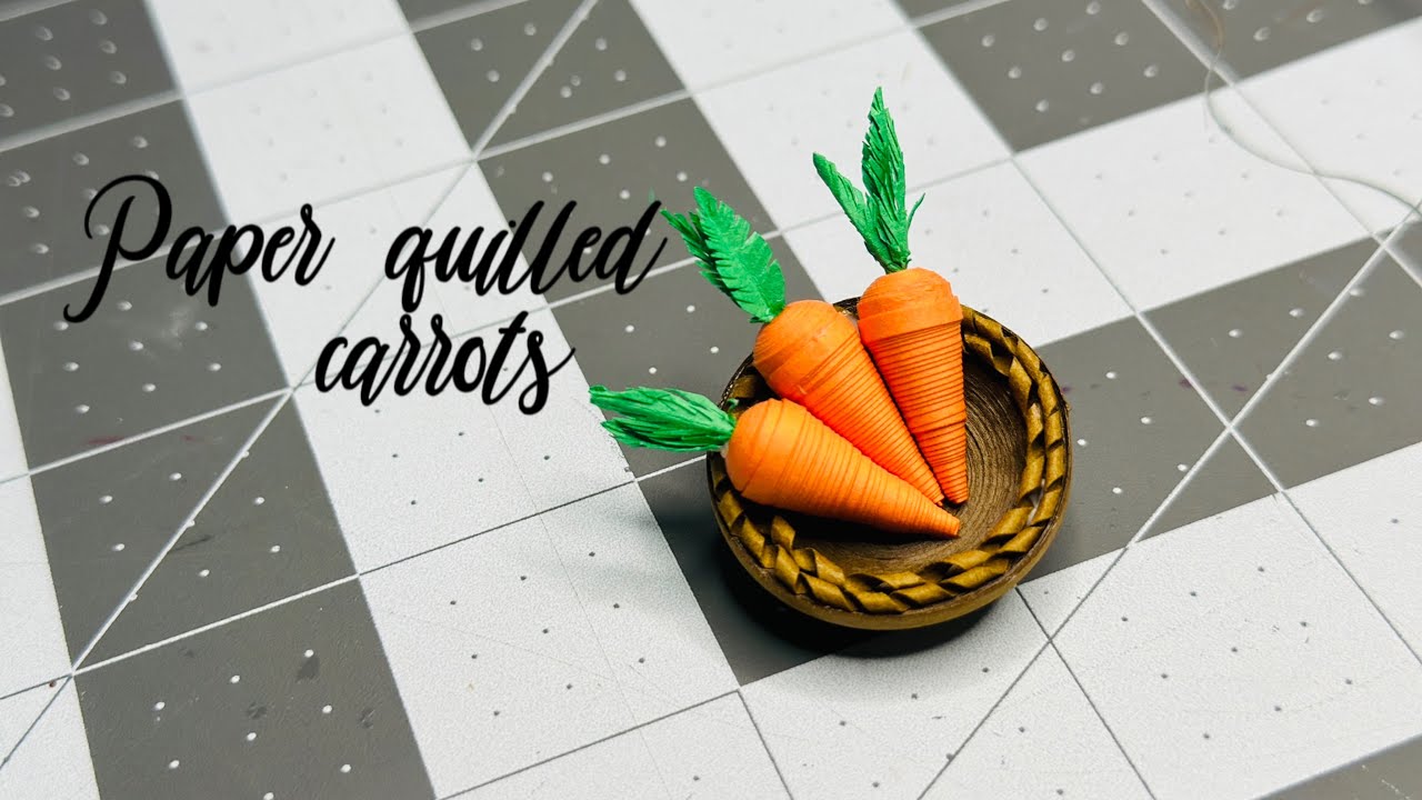 Paper Quilled carrots - YouTube