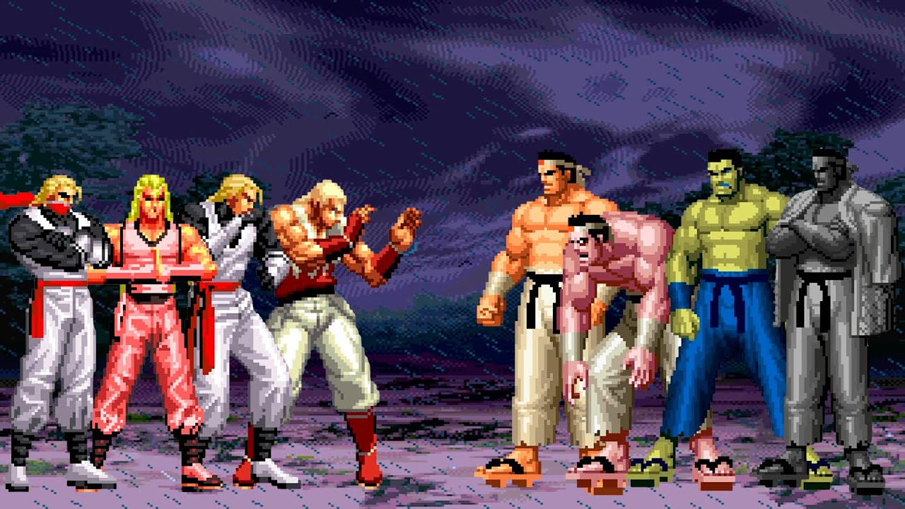 [KOF Mugen] Andy Bogard Team vs Goro Daimon Team - YouTube