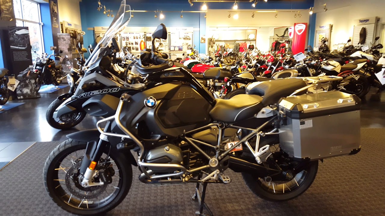 2017 BMW R1200GSA LOW Triple Black @ Frontline Eurosports!!! - YouTube