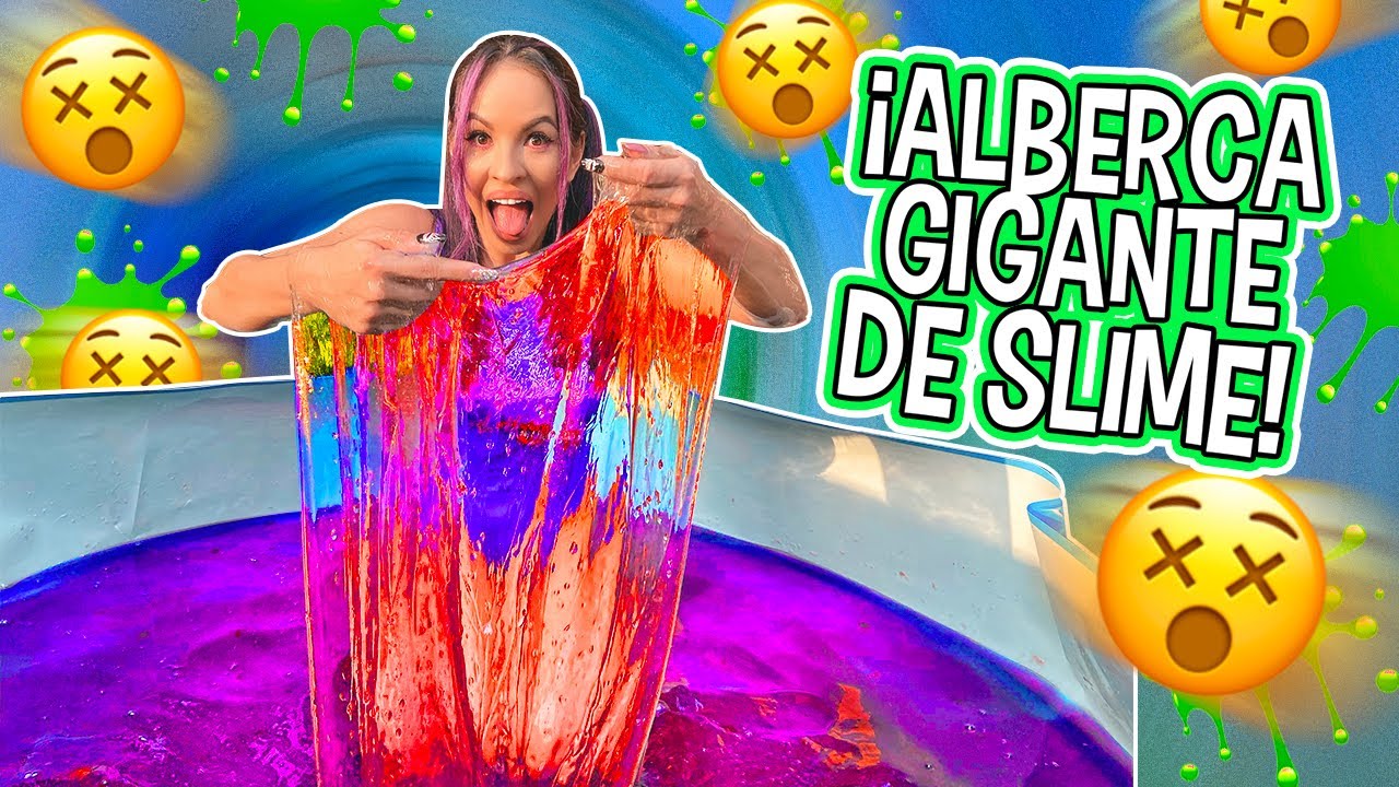 HICIMOS UNA ALBERCA GIGANTE DE SLIME | KARLA BUSTILLOS - YouTube