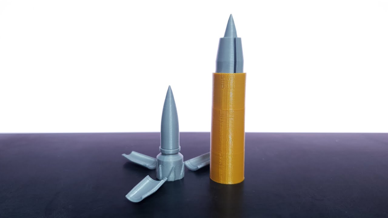 3Dprinted 20mm APDS (and APFSDS) - YouTube