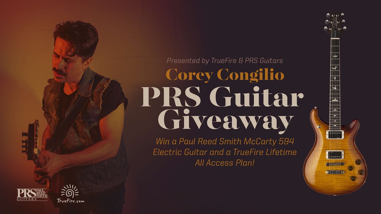 PRS Guitar Giveaway Presented by TrueFire & Corey Congilio - YouTube