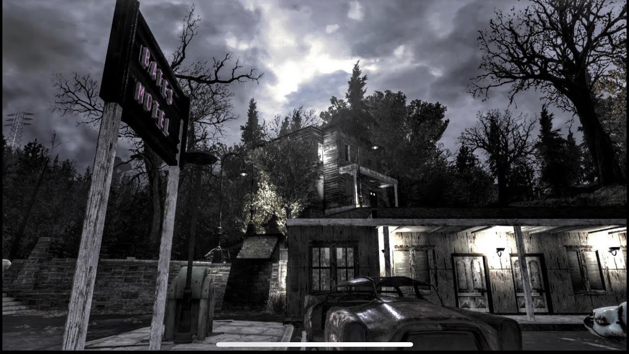 Fallout 76: psycho 1960, Bates Motel, Halloween camp - YouTube