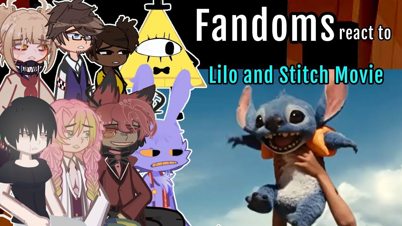 Fandoms react to LILO AND STITCH MOVIE Gacha react TikTok #jjk #mha # ...