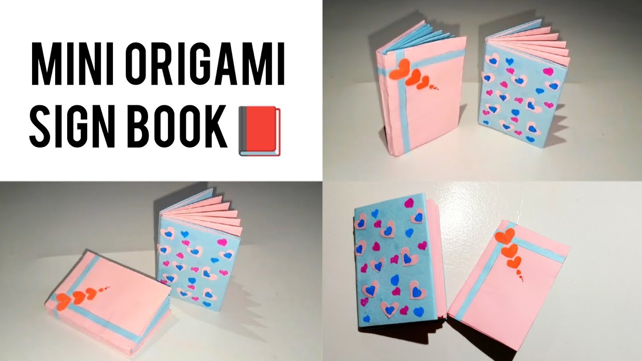 Mini origami sign book//how to make mini book modular//mini notebook📒 ...
