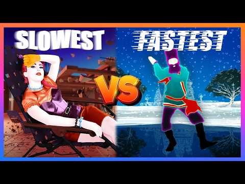SLOWEST and FASTEST Song from EACH JUST DANCE Game