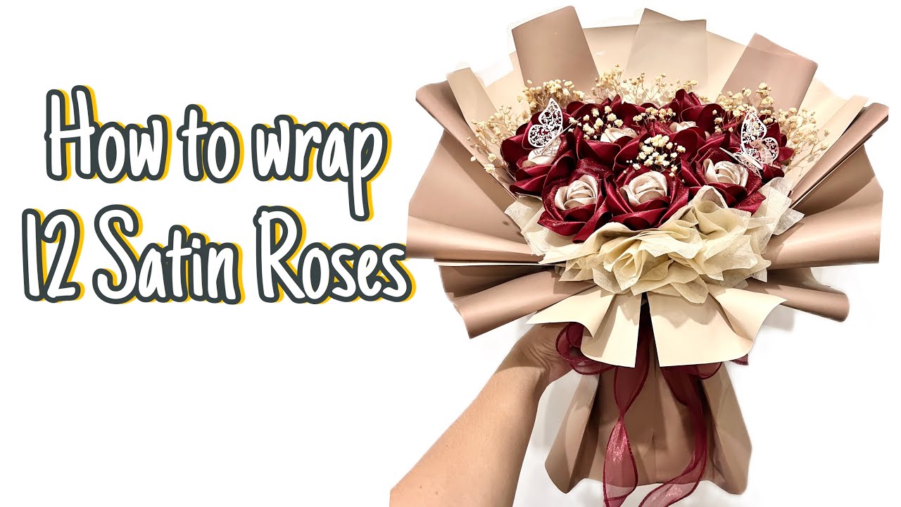 How to wrap 12 Roses| Wrapping Tutorial - YouTube