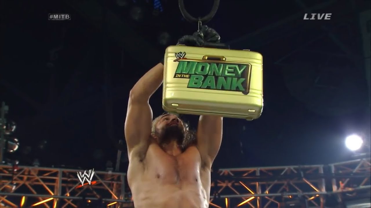 REACTION: Seth Rollins Wins WWE MITB 2014 Briefcase Ladder Match - YouTube