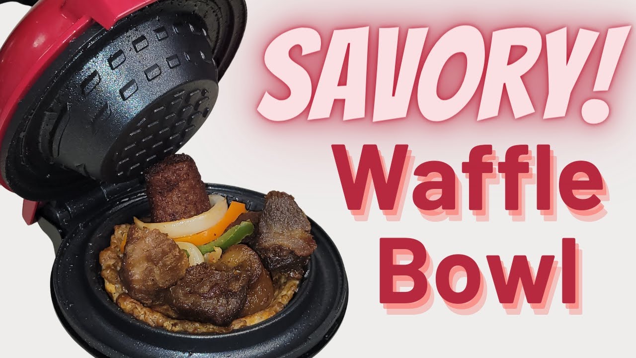 Easy Mini Waffle Bowl Idea for Perfect Leftover Snack #dash - YouTube