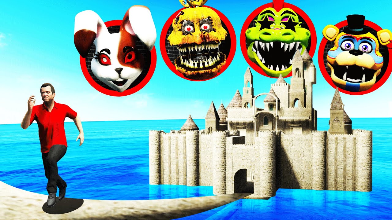 Escaping FNAF CASTLE In GTA 5 (Scary) - YouTube