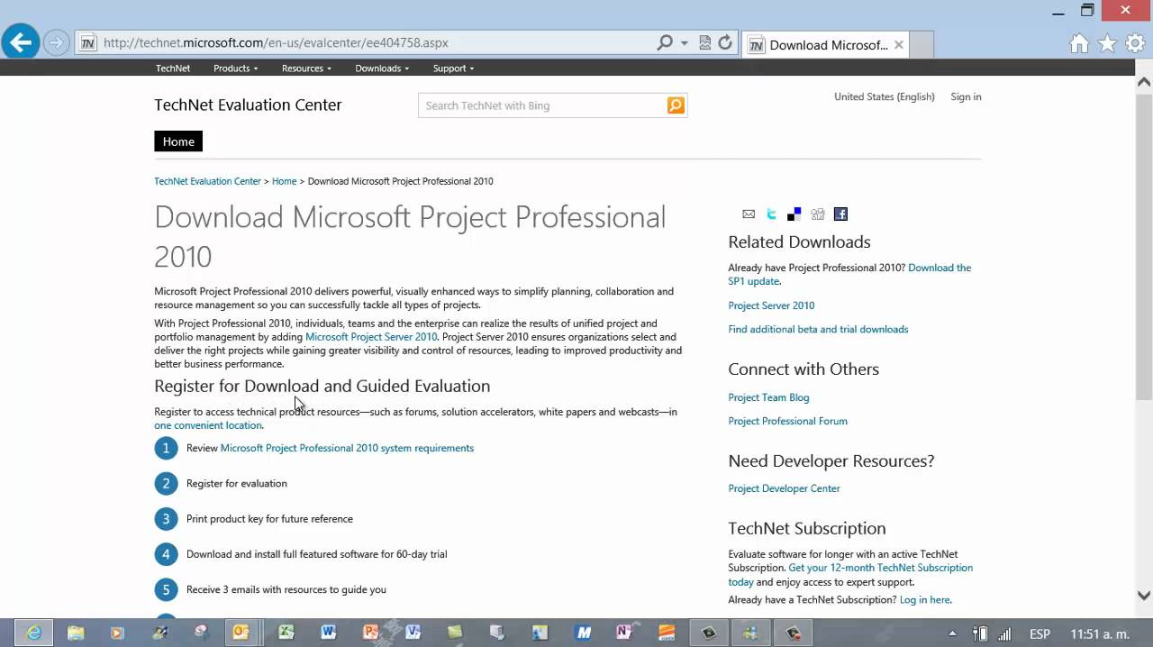 Descarga de Microsoft Project 2010 version de Evaluación - YouTube