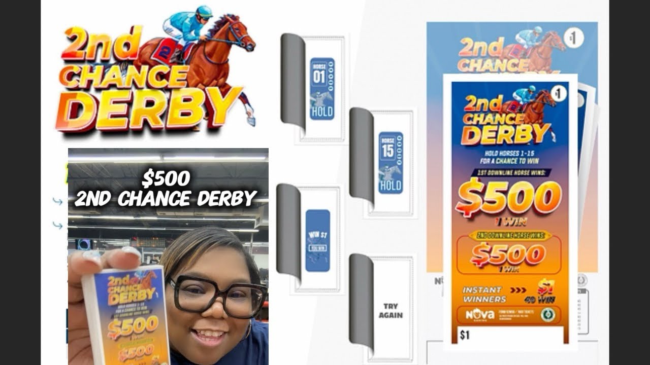 $500/$500 2nd Chance Derby Bingo Pull Tab - YouTube