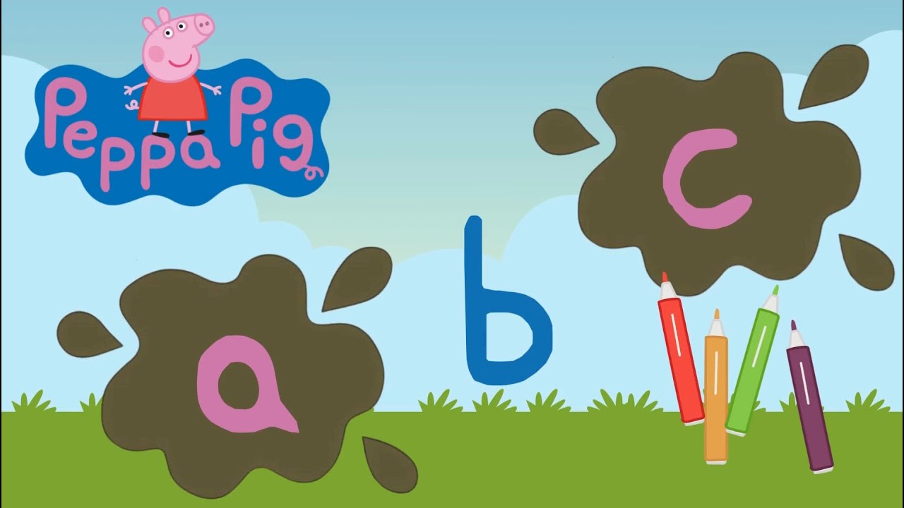 Learn the Alphabet with Peppa Pig and draw Peppa characters - YouTube