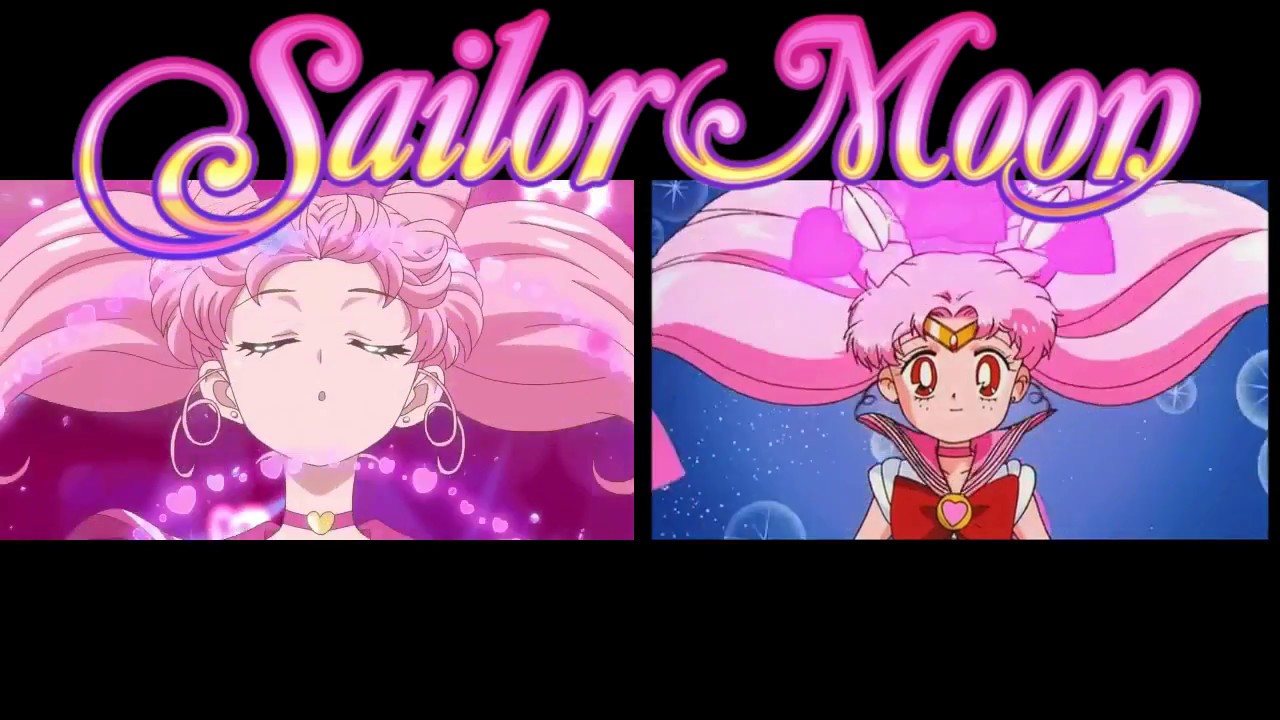 Sailor Chibi Moon Transformation - Crystal VS 90´s - YouTube