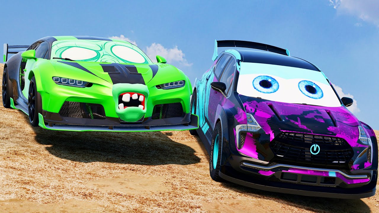 Episode 83 - Bugatti McQueen and Neilogical Rally Car VS Bugatti Zombie ...