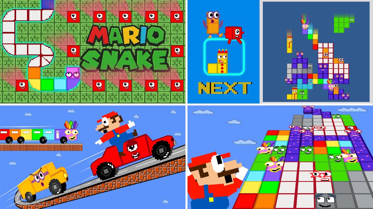 Funniest Number Snake and Number 1 to 10 in Super Mario bros | ( ALL ...