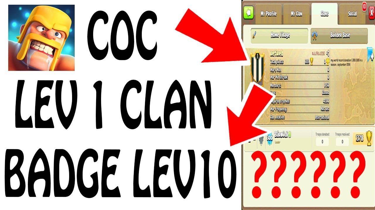 clash of clans secrets level 1 clan but badge level 8 secret - YouTube