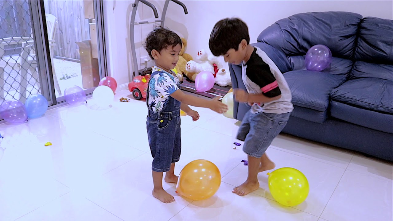 KIDS BALLOON POP CHALLENGE | BALLOON POPPING GAME | FUN CHALLENGES FOR ...