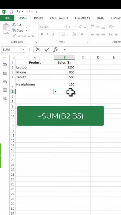 How to use Sum Function on Excel - YouTube