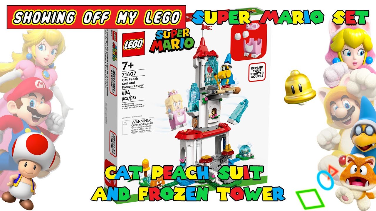 Showing off my LEGO Super Mario set - S5/E3: Cat Peach Suit and Frozen ...