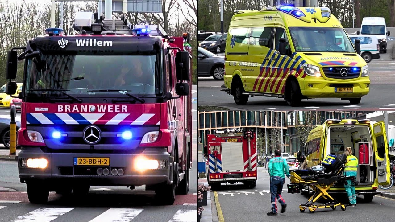 [NL] Dutch Fire brigade, Police and Ambulance responding - MEDICAL ...