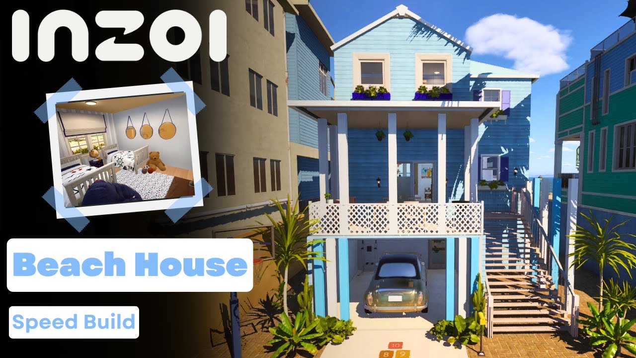 🌊 Rustic Modern Beach House | Inzoi Speed Build - YouTube