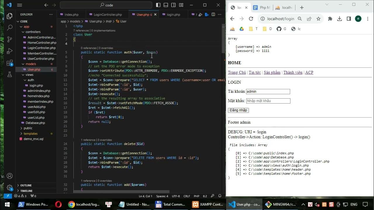 MVC 13 - Authentication - Đăng nhập với username, password, md5 password - YouTube