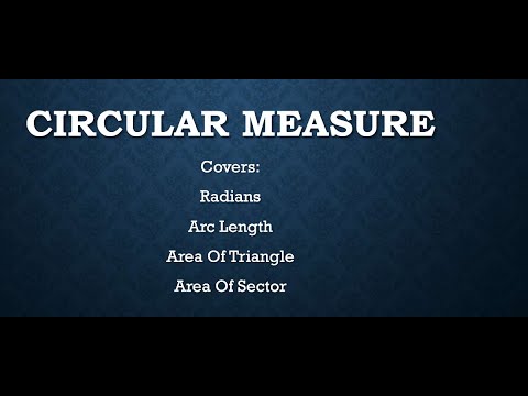 9709 Maths A Level: Circular Measure. Conceptual Cambridge - YouTube