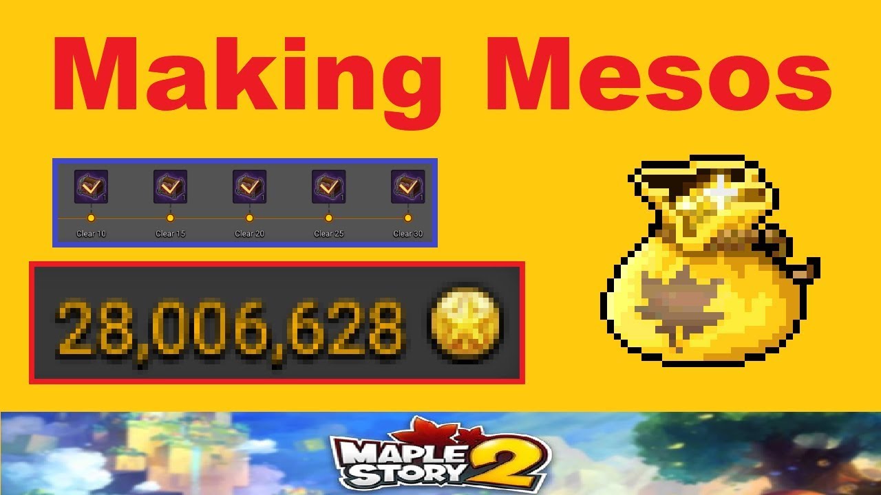 How to Make QUICK *Mesos* in Maplestory 2! (Video Guide on Making Mesos ...