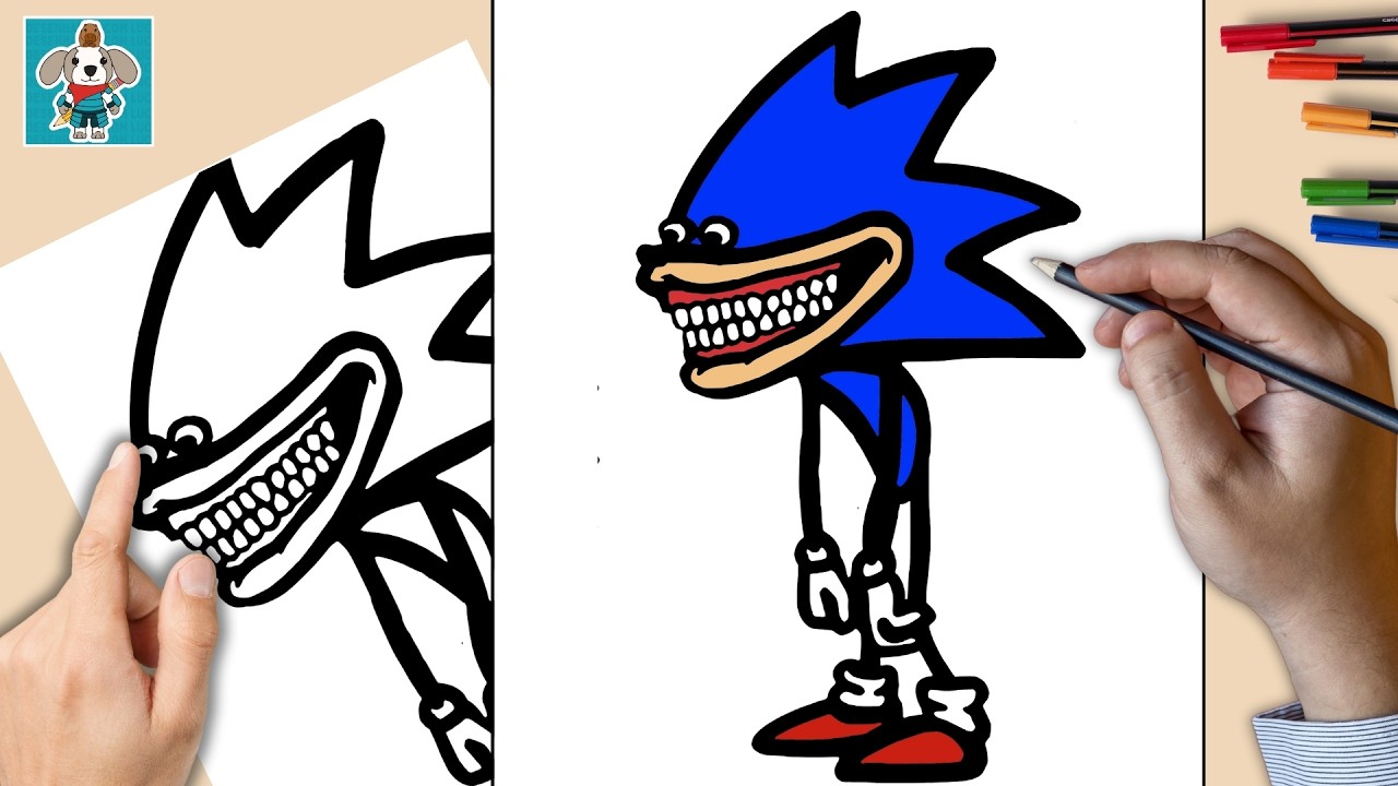 How to draw Shin Sonic Tapes | Sonic the Hedgehog 3 | HVORDAN TEGNE ...