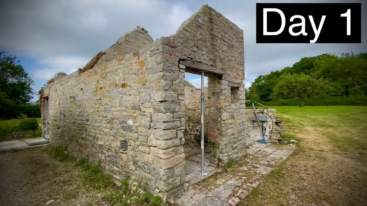 Old Stone Barn Restoration - Day 1 - YouTube