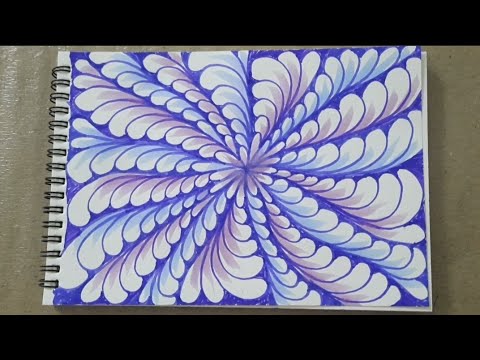 Monochromatic Zentangle #16 | Doodling | Art Therapy - YouTube