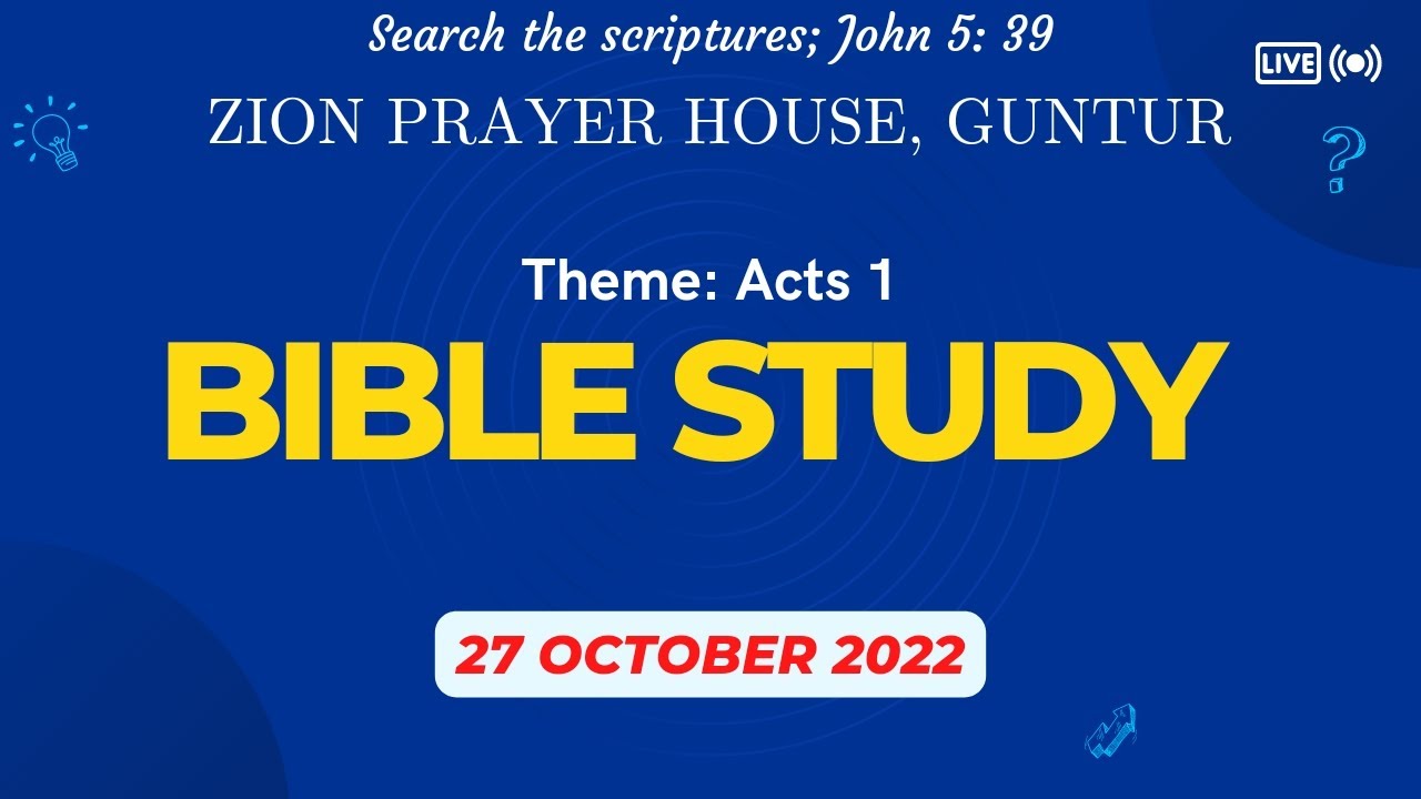 Bible Study (27 OCT 2022) - YouTube