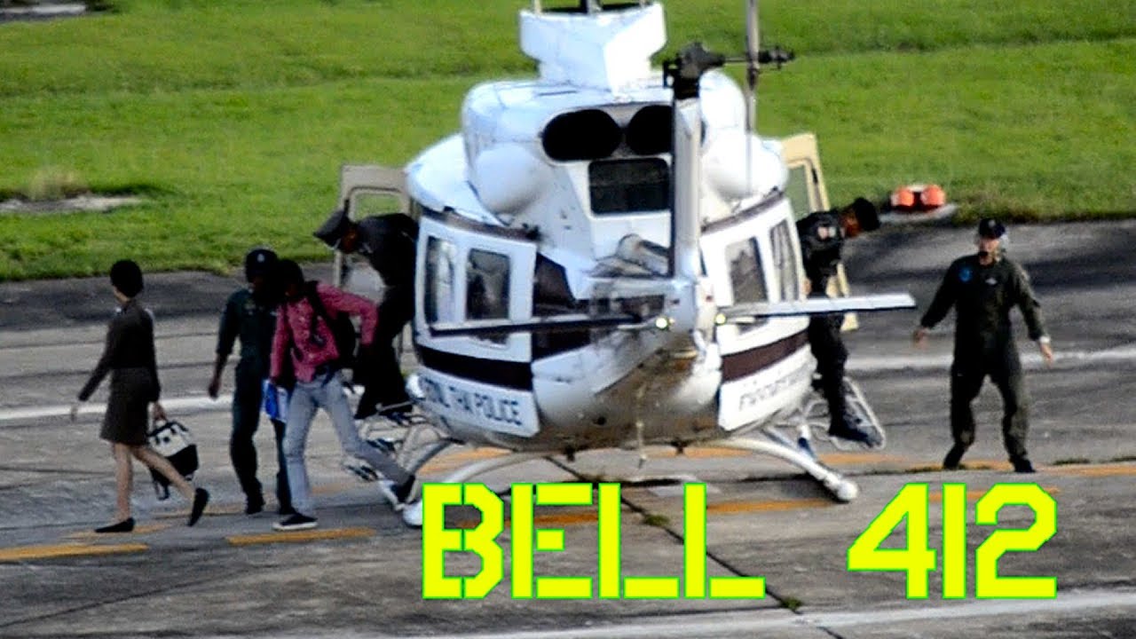 Bell 412 touchdown landing. @กองบินตำรวจ รามอินทรา - YouTube