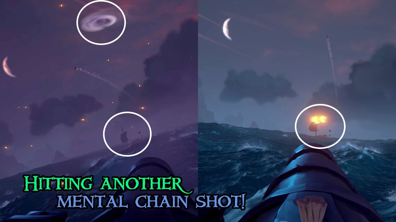 Incredible chain shot hit on a big wave - Sea of Thieves clips - YouTube